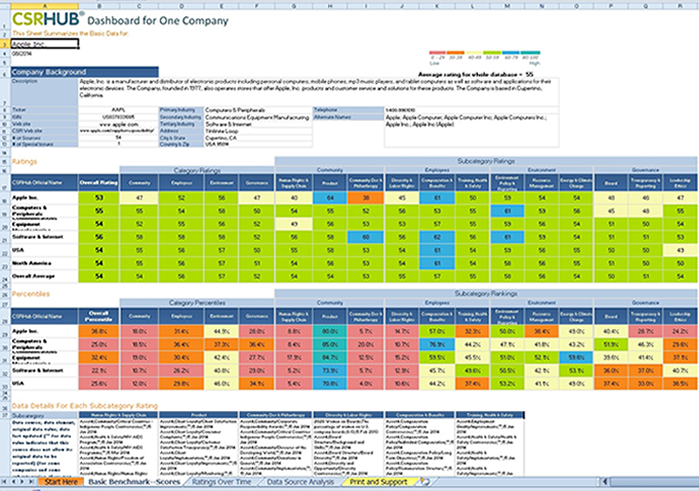 CSRHub Dashboard